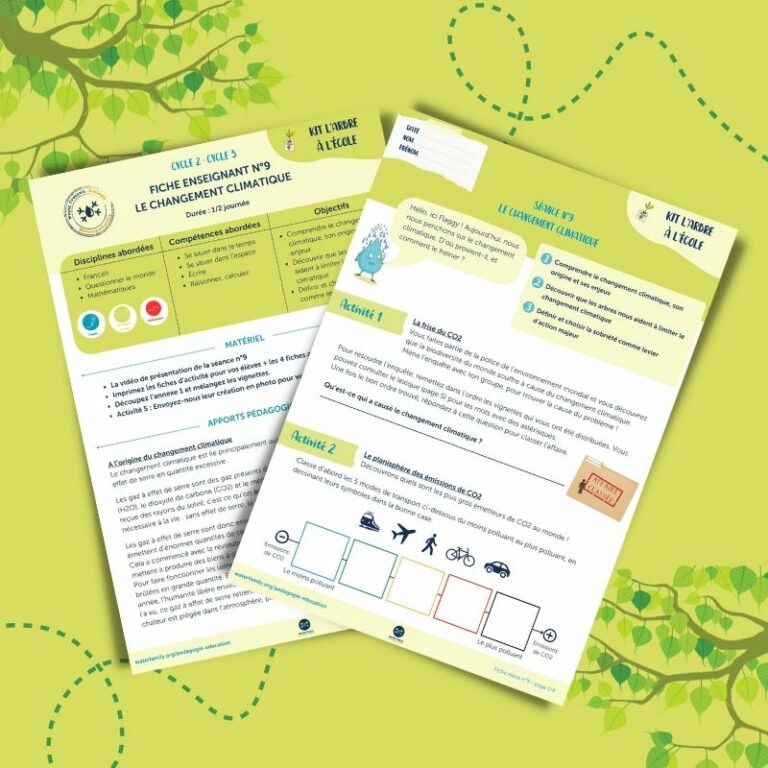 Kit pédagogique l’Arbre à l’École – Séance 9 – Le changement climatique